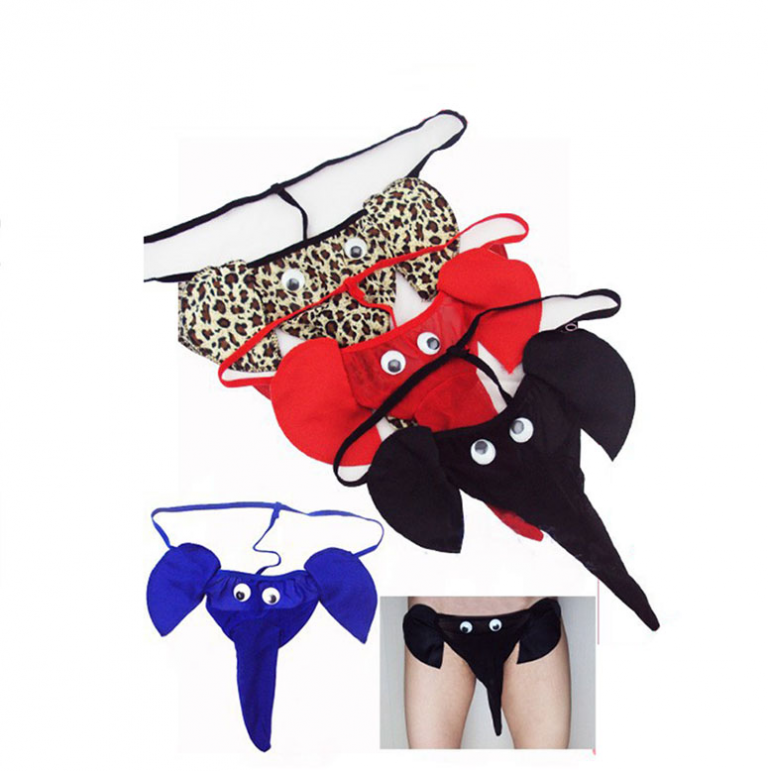Wild Mens Elephant Thong Lingerie Fire